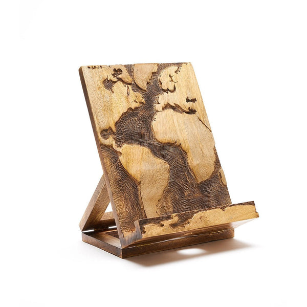 World Map Tablet and Book Stand - Laadi Designs
